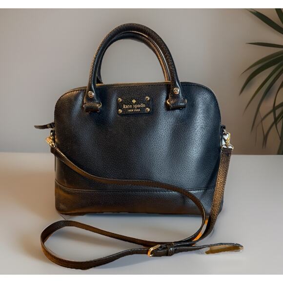 kate spade | Bags | Kate Spade Ny Pebbled Leather Satchel Tote Purse ...